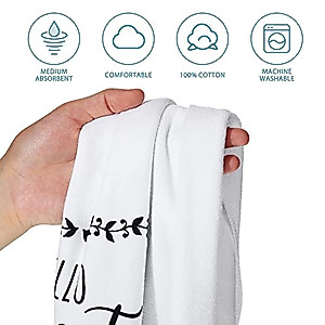 4 Pieces Funny Hand Towel with Sayings Decorative Kitchen Towels Rustic Bath Hand Towels for Bathroom Kitchen Farmhouse Restroom, 16 x 24 Inch