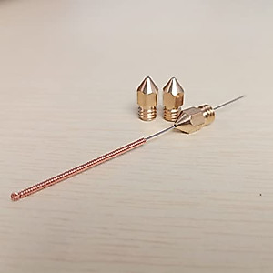 Uiter 30PCS 3D Printer Extruder Nozzles Hardened Steel, Brass High Temperature Pointed Wear Resistant Nozzle Compatible with CR-10, Ender 3/ V2 Ender3 pro, Prusa i3 (0.2 0.3 0.4 0.5 0.6 0.8 1.0 mm)