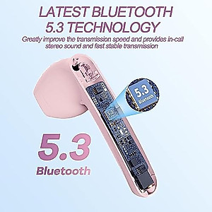 Bluetooth Earbuds, True Wireless Stereo Headphones in-Ear, 30H Playtime, Wireless Charging Case, Built-in Mic Earphones Premium Sound, Touch Control, IP67 Waterproof Sport Headphones