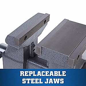 Wilton 5-1/2" Reversible Bench Vise, 6-3/4" & 10-3/4" Jaw Opening, 360° Swivel Base (4550R)