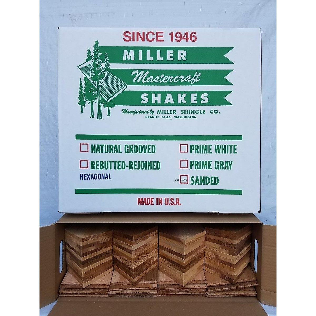 Miller Shingle MasterCut Hexagonal Decorative Cedar Shingles 104 Pieces