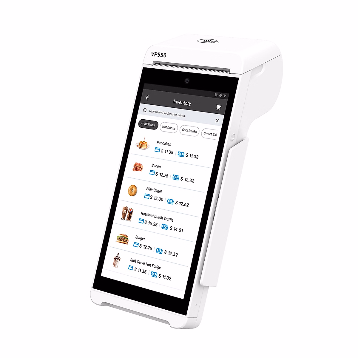 Valor PayTech VP550 POS Android Terminal | Portable Solution with 5.99” Touchscreen, 3.6V/5200mAh Battery, Wireless Connectivity (Wi-Fi, 4G, Bluetooth 2.1/5.0), and Real-Time Inventory Management