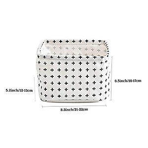 HomeDo Foldable Storage Cube Basket Bins Organizer for Kids Room, Bathroom, Nursery Shelf Basket, Desks, Baby Gift Baskets for Toys, Books, Socks, Makeup, Clothes (Black-4Pack, 8.5"x5.2"x6.5")