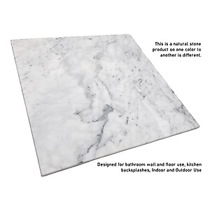 Bianco Carrara (White Carrera) Polished Marble 12 x 12 Floor and Wall Tile