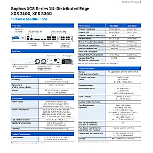 Sophos XGS 3100 Next-Gen Firewall with Xstream Protection, 1-Year (US Power Cord) (IG3A1CSUS)
