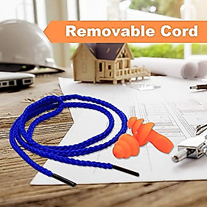 Quality Reusable Earplugs 100 Pair - 25dB Corded Silicone Ear Plugs for Shooting Noise Reduction Construction Work - Motorcycle Ear Plugs with String Hunting Ear Protection Range Hearing Protection