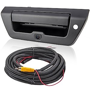 EWAY Tailgate Handle Backup Rear View Camera for Ford F150 2015 2016 2017 Manual Type Reverse Vehicle Backing Night Vision Aftermarket Reversing Cameras for Pickup Truck Black