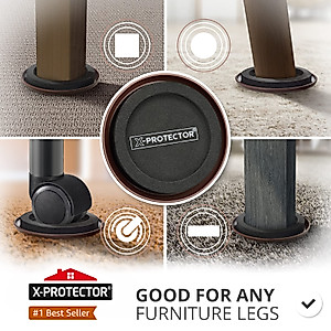 Furniture Sliders for Carpet X-PROTECTOR 8 PCS 4 3/4" - The Best Heavy-Duty Moving Pads - Sliders for Furniture with Unique Design. Move Your Furniture Easily with Furniture Sliders for Carpets!