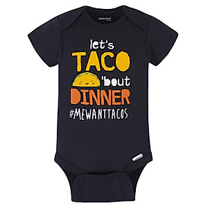 Onesies Brand Baby Boy's 8-Pack Short Sleeve Mix & Match Bodysuits, Grey Hungry, 6-9 Months