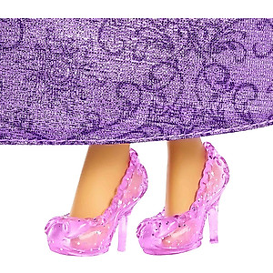 Mattel Disney Princess Toys, Rapunzel Fashion Doll, Sparkling Look with Blonde Hair, Blue Eyes & Tiara Accessory, Inspired by the Movie Tangled