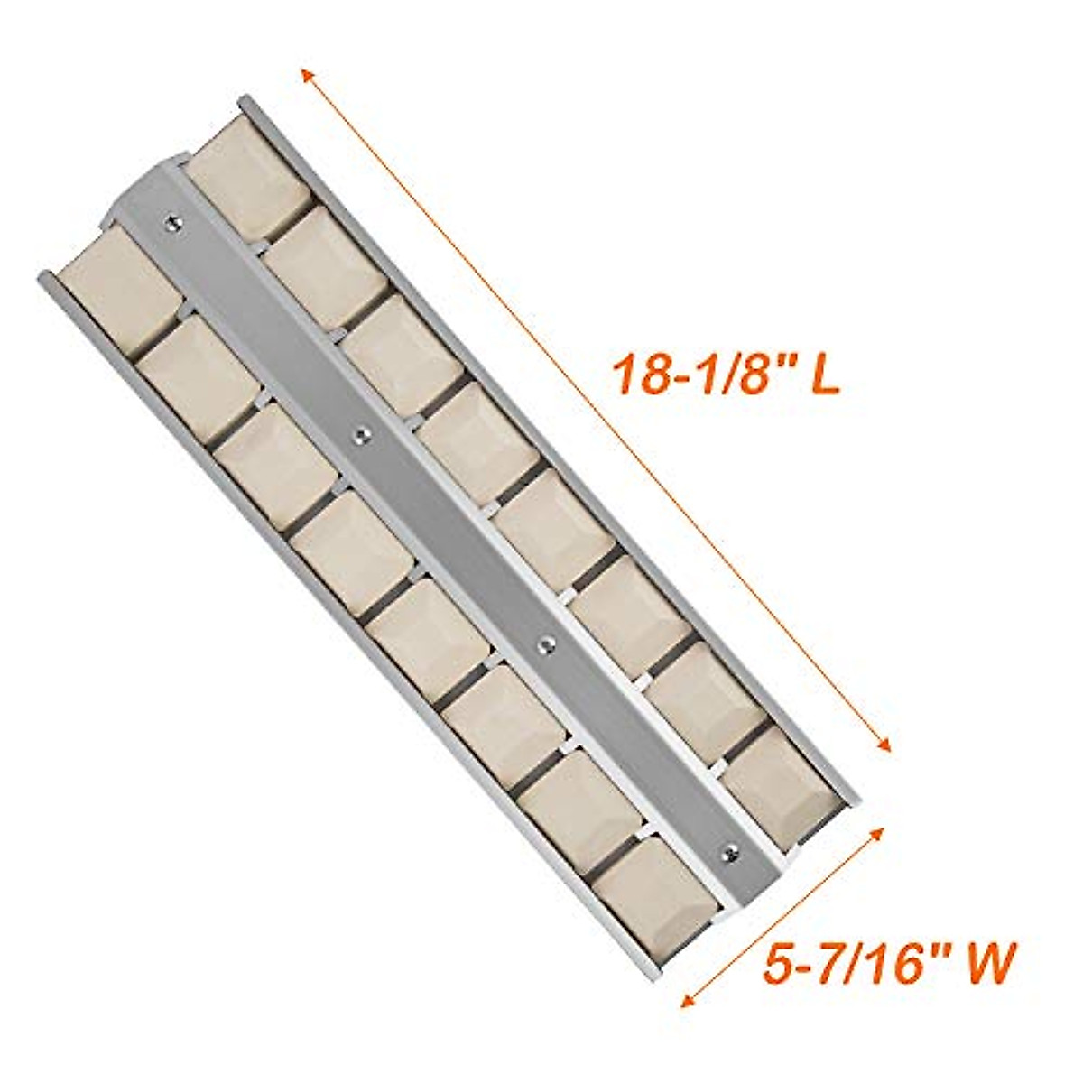 MixRBBQ Grill Briquette Tray & Briquettes Set for Viking Grill VGBQ13002 VGBQ33002RE VGBQ53024 VGBQ13603 VGBQ54224, Stainless Steel Heat Plate and Ceramic Briquettes Set (18-1/8" L X 5-7/16" W)