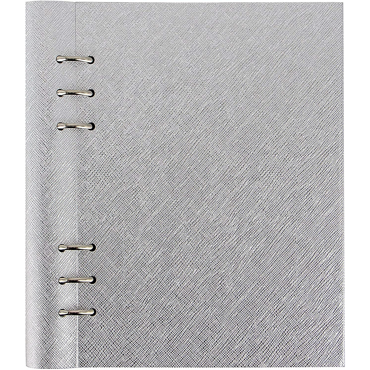 Filofax B145004 Refillable Saffiano Mettalic Clipbook, A5 Size, Silver