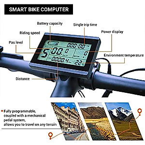 Cyrusher XF800 Moutain Ebike 750W BAFANG Motor 48V 13Ah Integrated Battery 4.0" All Terrain Fat Tire Electric Bike for Adults Shimano 7-Speed Front Fork+Rear Spring Suspension (XF800,White)