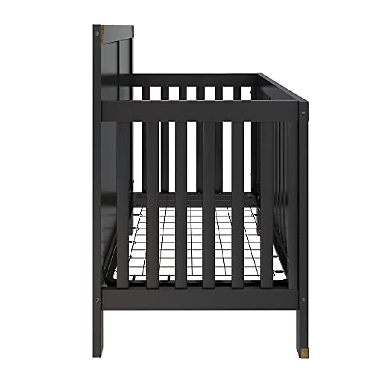 Baby Relax Miles 5-in-1 Convertible Crib, Black