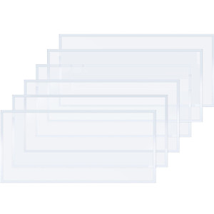 Fabbay 6 Pcs Sandblast Cabinet Inner Lens Protector 22 x 10'' Standard Abrasive Window Blasting Cabinet Lens Cover Adhesive Polyester Clear Visibility Sand Blast Film for Media Blaster Replacement