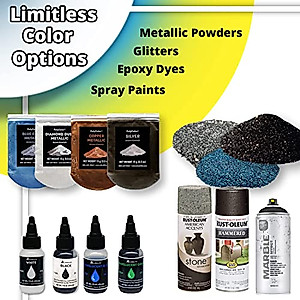 Stone Coat Countertops Epoxy Kit (2 Gal) – DIY Epoxy Resin Kit for Coating Kitchens, Bathrooms, Counters, Tables, Wood Slabs, and More! Heat Resistant and Clear Epoxy Resin!