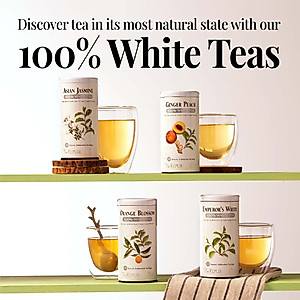 The Republic of Tea Emperor's 100% White Tea, Zero Calorie, Sugar-Free, Carb-Free, 50 Tea Bag Tin