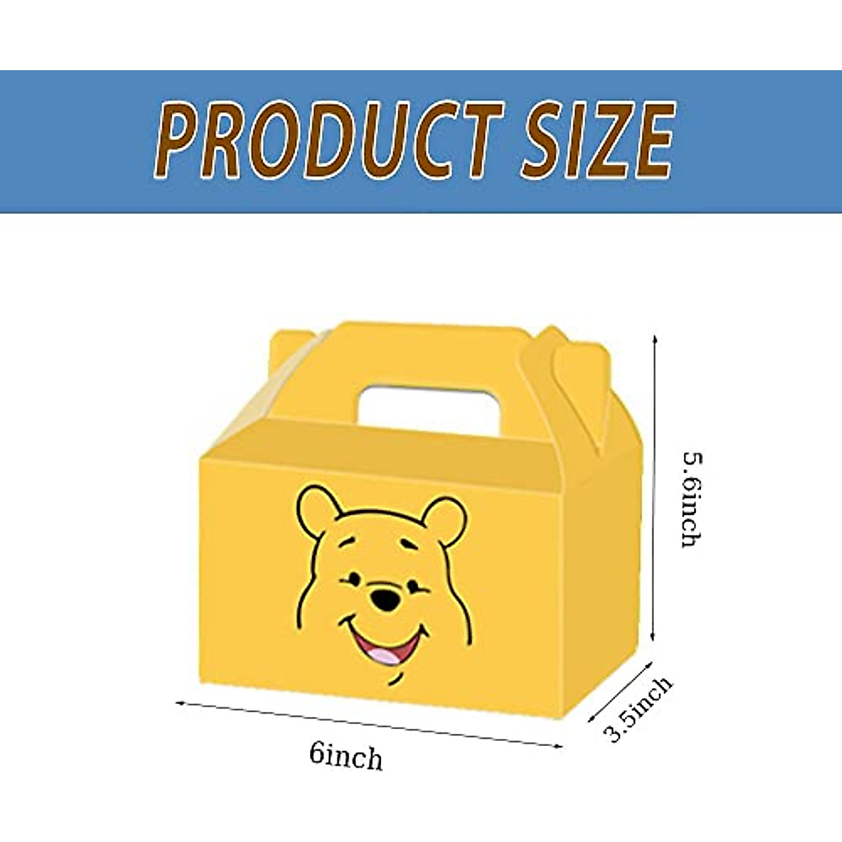 QWAERPLPN 16Pcs Cute Bear Party Gift Boxes,Cute Bear Birthday Party Favors,Goodies Boxes,Candy Gift Bag for Anime Themed Party