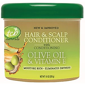 Tcb Naturals Hair & Scalp Conditioner Olive Oil 10oz. Jar (3 Pack)