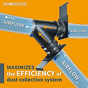 POWERTEC 70108-P4 4-Inch Blast Gate for Dust Collector, Dust Collection Fittings, 4 PK