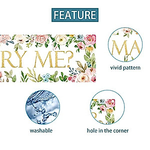 Will You Marry Me Backdrop Banner Decorations, Large Wedding Engagement Party Sign Supplies, Bridal Shower Photo Booth Props Décor (9.8x1.6ft)