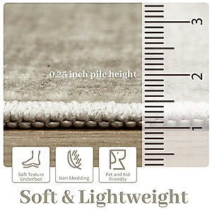 8x10 Area Rugs for Living Room Bedroom: Large Washable Rugs 8x10 Soft Abstract Rug Indoor Floor Non-Shedding Non Slip Carpet for Dining Room Under Table Nursery Farmhouse Home Office (Grey)