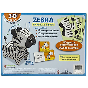 Zebra 3-D Puzzle & Book