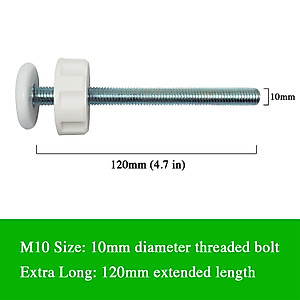 Baby Gate Guru Extra Long M10 (10mm) Spindle Rods + Small Wall Protectors Bundle (White)