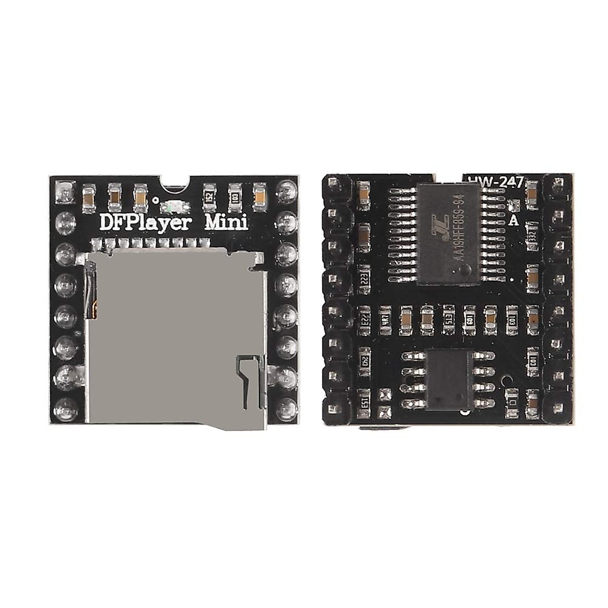 AITRIP 6PCS Mini MP3 Player Audio Module MP3 Voice Decode Board DFPlayer with TF Card Slot, it can be Controlled Through Serial Port or I/O Port for Arduino,Raspberry Pi, AVR, MSP430, and Other MCUs