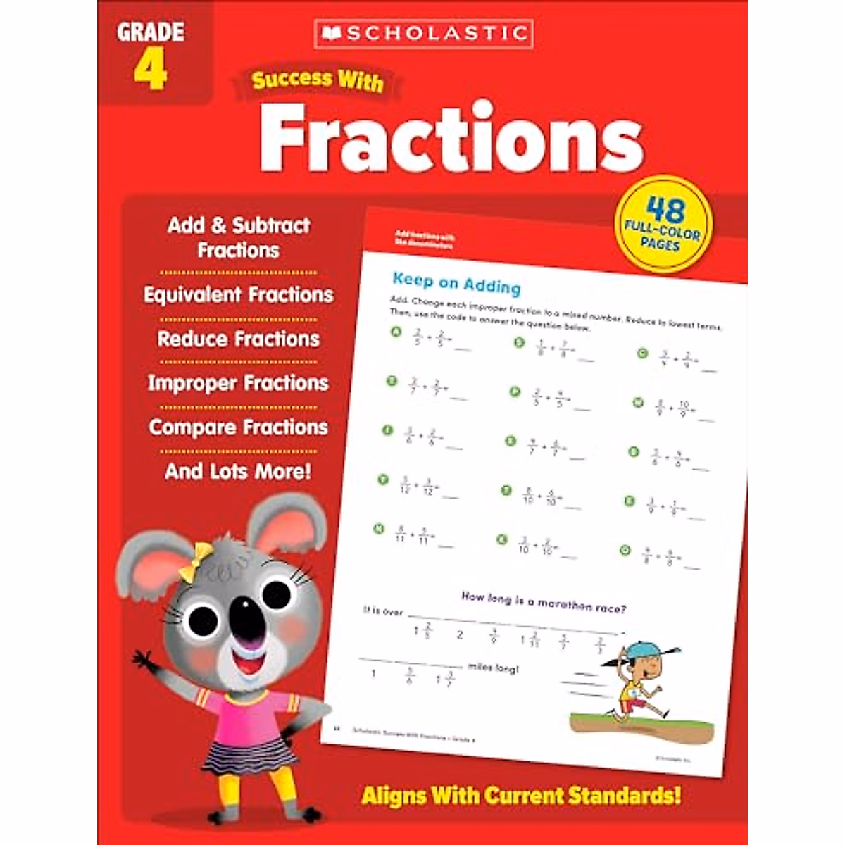 Scholastic Success with Fractions Grade 4 Workbook