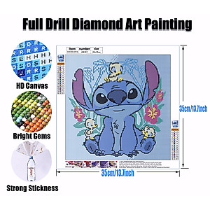Ksxistiyt Diamond Art Painting Kits for Adults - Cartoon Full Drill Diamond Dots Paintings for Beginners, Round 5D Paint with Diamonds Pictures Gem Art Painting Kits DIY Adult Crafts Kits