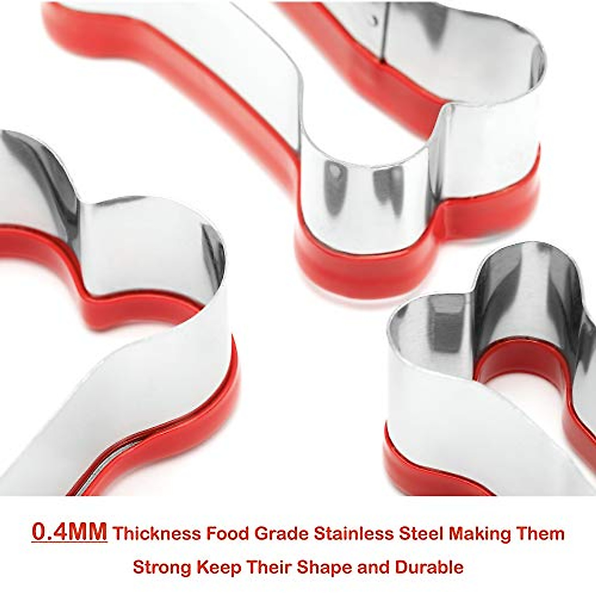 3 Pieces Dog Bone Cookie Cutters Set, Dog Treats Cookie Cutter, Dog Bone Shapes Cutters, Homemade Dog Biscuit Treats Cutters, Coated with Soft PVC for Protection, 2.4" 3.2'' 3.9''