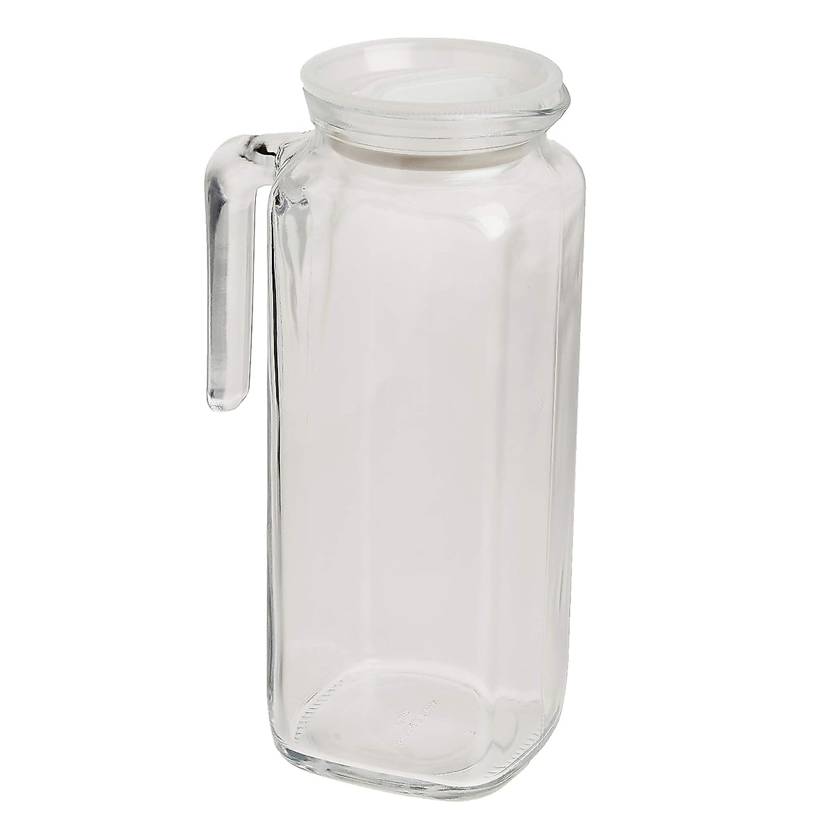 Bormioli Rocco Glass Frigoverre Jug With Airtight Lid (1 Liter): Clear Pitcher With Hermetic Sealing, Easy Pour Spout & Handle – For Water, Juice, Iced Coffee & Iced Tea
