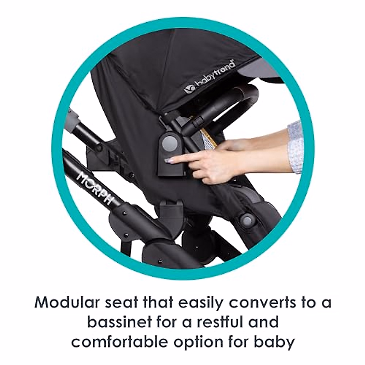 Baby Trend Morph Single to Double Modular Stroller Travel System with EZ-Lift™ PLUS Infant Car Seat, Dash Black