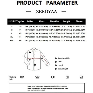 ZEROYAA Men's Business Formal Slim Fit Long Sleeve Button Up Dress Shirts with Pocket ZYSGCL01-Teal Large
