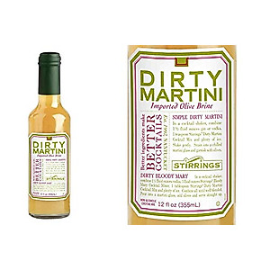 Stirrings All Natural Dirty Martini Cocktail Mixer - 12 ounce bottle | Pack of (3)