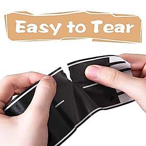 Piokio 33' x 2.4" Black Road Track Tape, Car Tracks are Great for Kids Birthday Party, Racing Party Decoration (1 Rolls)