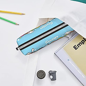 Anime Pencil Case Cute Pen Pouch Bag for Girls and Women Kawaii Leather Zipper Pencil Pouch