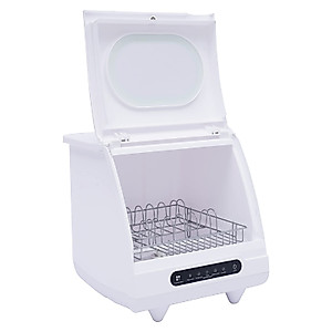 Portable Countertop Dishwasher, Mini Dishwashers with 5 Washing Programs & Air-dry Function, Automatic Deep Heating Cleaning Machine for Small Apartments, Offices, Dorms, Kitchen & RVs