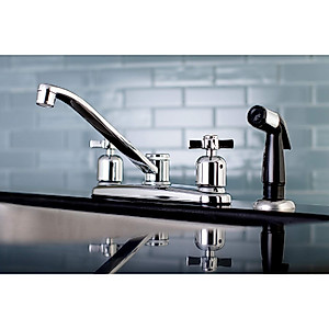 Kingston Brass FB112ZX Millennium 8" Centerset Kitchen Faucet, Polished Chrome