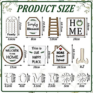 13 Pcs Farmhouse Tiered Tray Decor Farmhouse Home Decor Rustic Wooden Tray Decor Items Mini Signs Home Kitchen Table Decoration for Country House Family Shelf Housewarming Gift Accessories