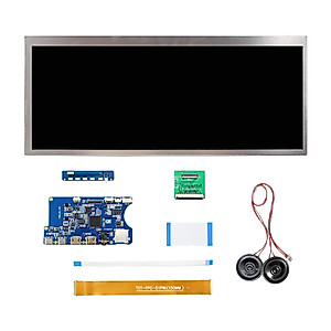 VSDISPLAY 12.3inch HSD123KPW1 1920X720 LCD Screen Work with Type C HD-MI TF Card (Micro-SD Card) LCD Controller Board, 12.3" 12.3 inch bar Screen Advertising Screen Display