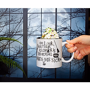 Disney Hocus Pocus "Makes Me Sick" Ceramic Mug | Large Coffee Cup For Tea, Espresso, Hot Chocolate | Holds 20 Ounces
