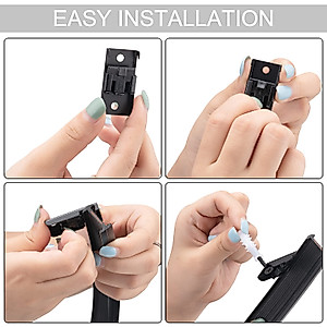 Jetec Flexible Bendable Ceiling Curtain Track, 9.8ft/16.4ft(5m), Ceiling Mount for Curtain Rail with Track Curtain System, Room Divider, Ceiling Curtain Rod, Rv Ceiling Track for Curtains(5 m,Black)