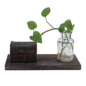 AYNEFY 1 Piece Wall Shelf Wall Board Wood Vintage Floating Shelf Small Shelf Hanging Shelf Wall Shelf Wall mounting with Screw for Bedroom Hallway Living Room Kitchen Decoration(30 * 14 * 2cm, 12)