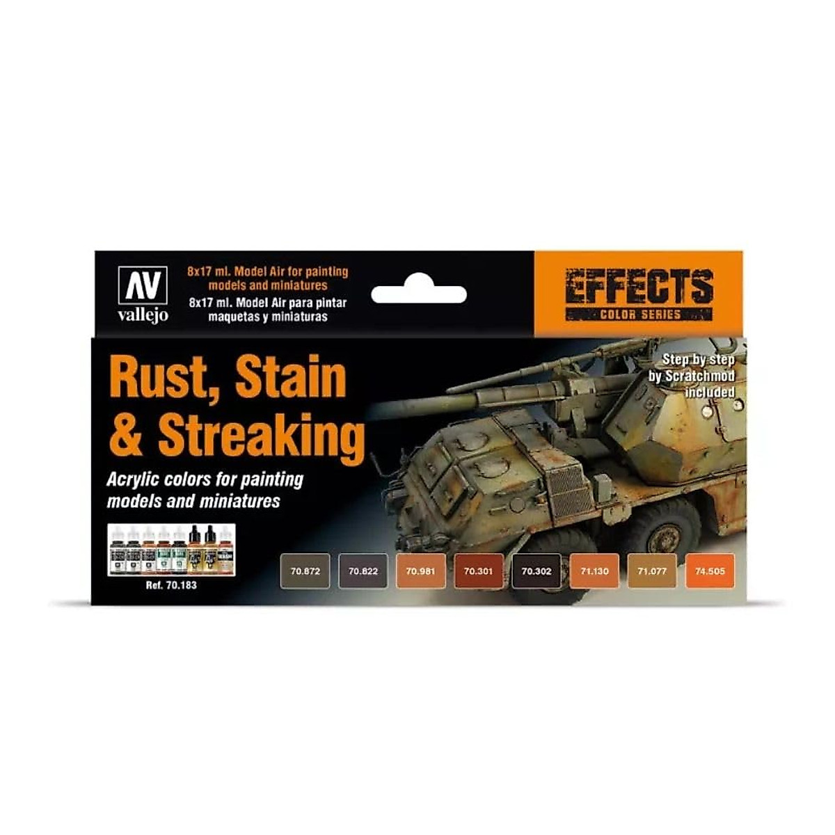 Vallejo Rust, Stain and Streaking Set Paint Set