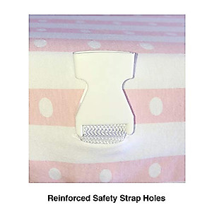 Cambria Baby 100% Organic Cotton Changing Pad Covers or Cradle Sheets with Reinforced Safety Strap Holes. Soft, Pre-Shrunk, and Machine Washable. Girl 3 Pk