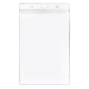 LGEGE 24 PCS Transparent Extra Large 6.5x4.5" Badge Holders for Passport ID ,Cash,Plane Ticket, Receipts,Credit Card, etc