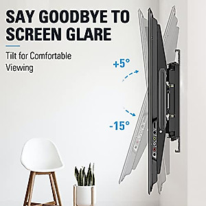 Mounting Dream UL Listed TV Wall Mount for Most 42-84 Inch LED LCD OLED TV,Full Motion TV Mount TV Bracket with Articulating Arms, Max VESA 600x400mm, Up to 100LBS, Fits 16", 18", 24" Studs