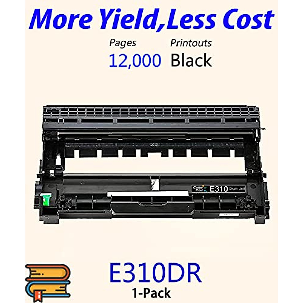 CP 1-Pack ColorPrint Compatible Drum Unit Replacement for Dell E310DW E310 Imaging E514 E515 E515dw Work with E515d E515DN E514DW C2KTH PVTHG 593-BBKD P7RMX Printer (12,000 Pages, Black)